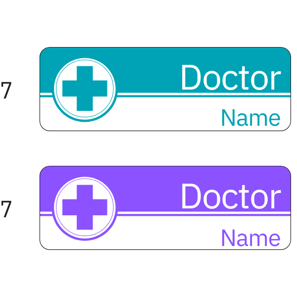 Custom Doctor Name Badges 75mm x 25mm | Made in Australia – Patrick ...