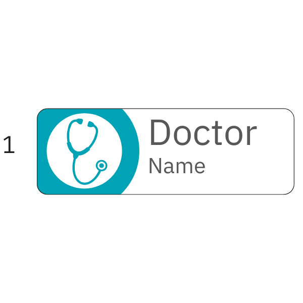 Custom Doctor Name Badges 75mm x 25mm | Made in Australia