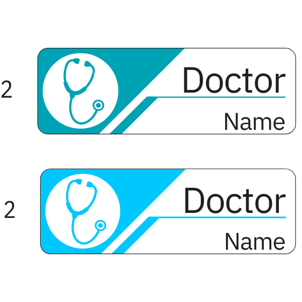 Custom Doctor Name Badges 75mm x 25mm | Made in Australia