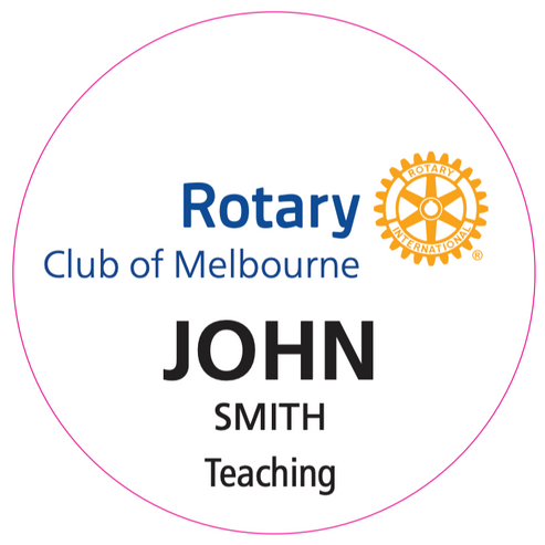 Round Rotary Member Dinner Badge – Patrick Australia Badges