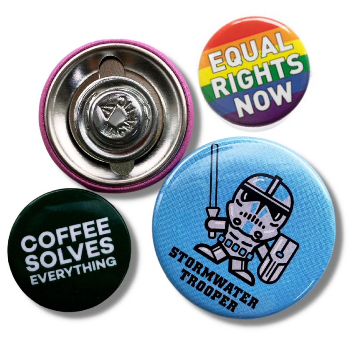 32mm Button Badges with Magnet Fastener | Australian Made
